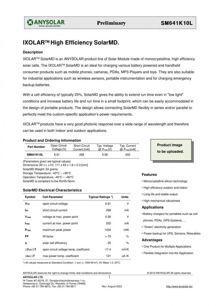 SM641K10L datasheet page 1