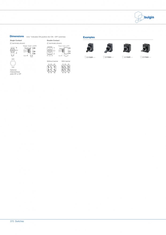 Bulgin 3900 Series datasheet page 5