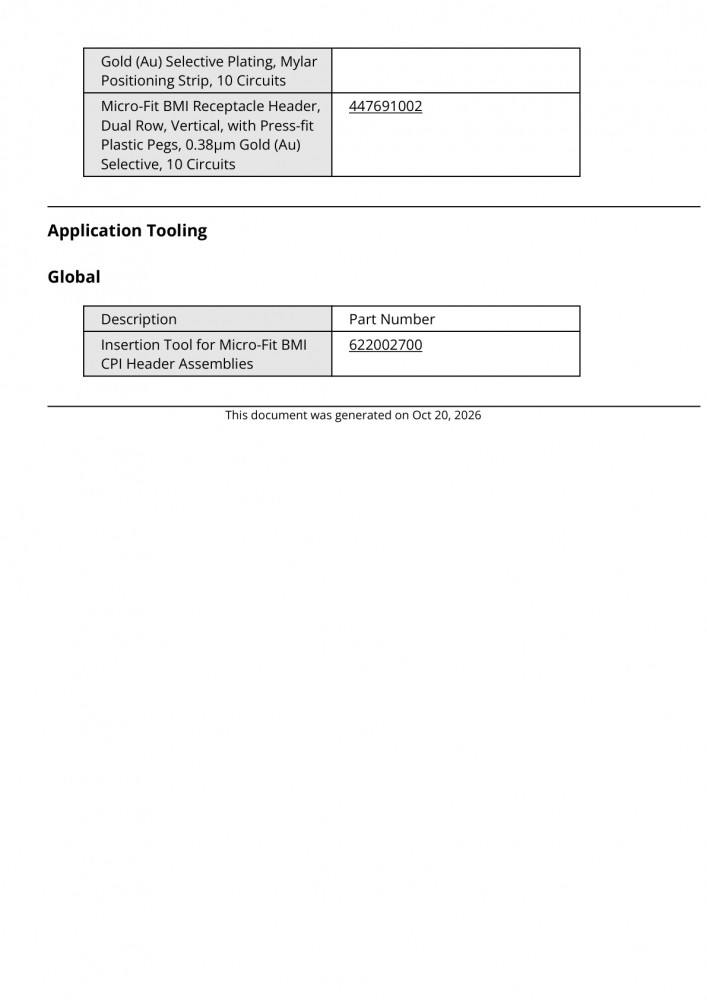 Technical document page 4 for MOLEX 452801032