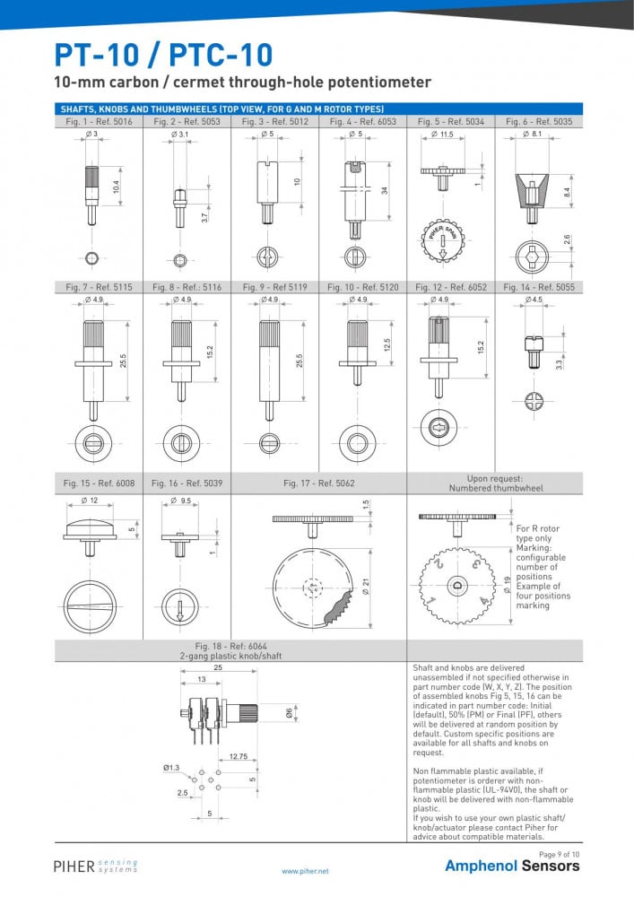 PT-10 product document page 9