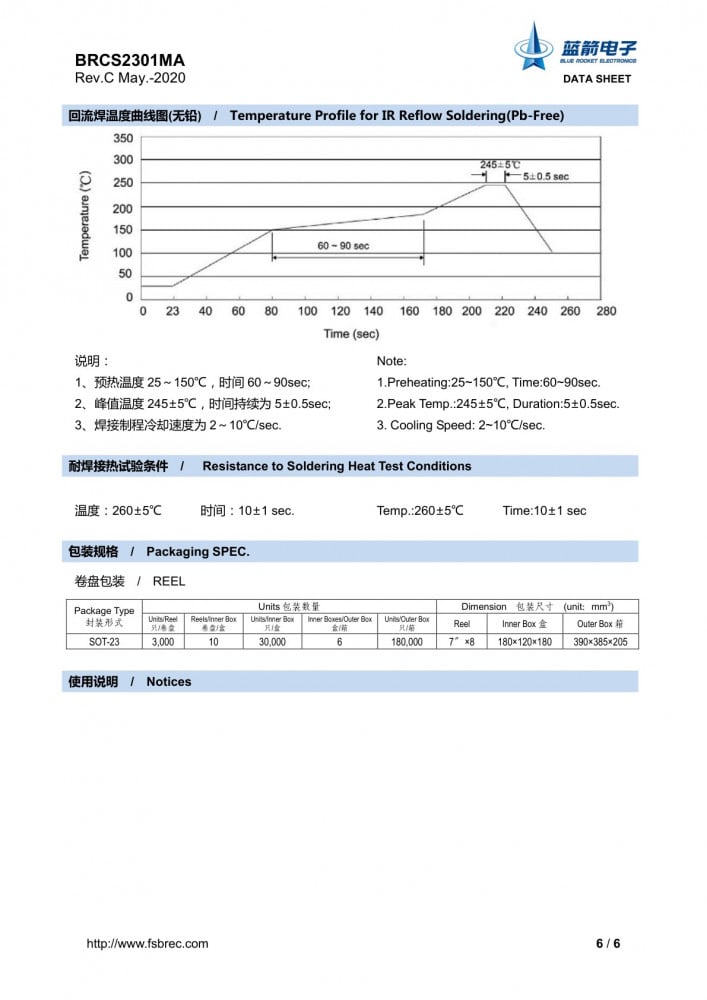 BRCS2301MA datasheet page 6