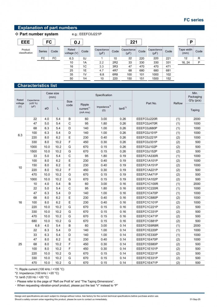 FC series datasheet page 3