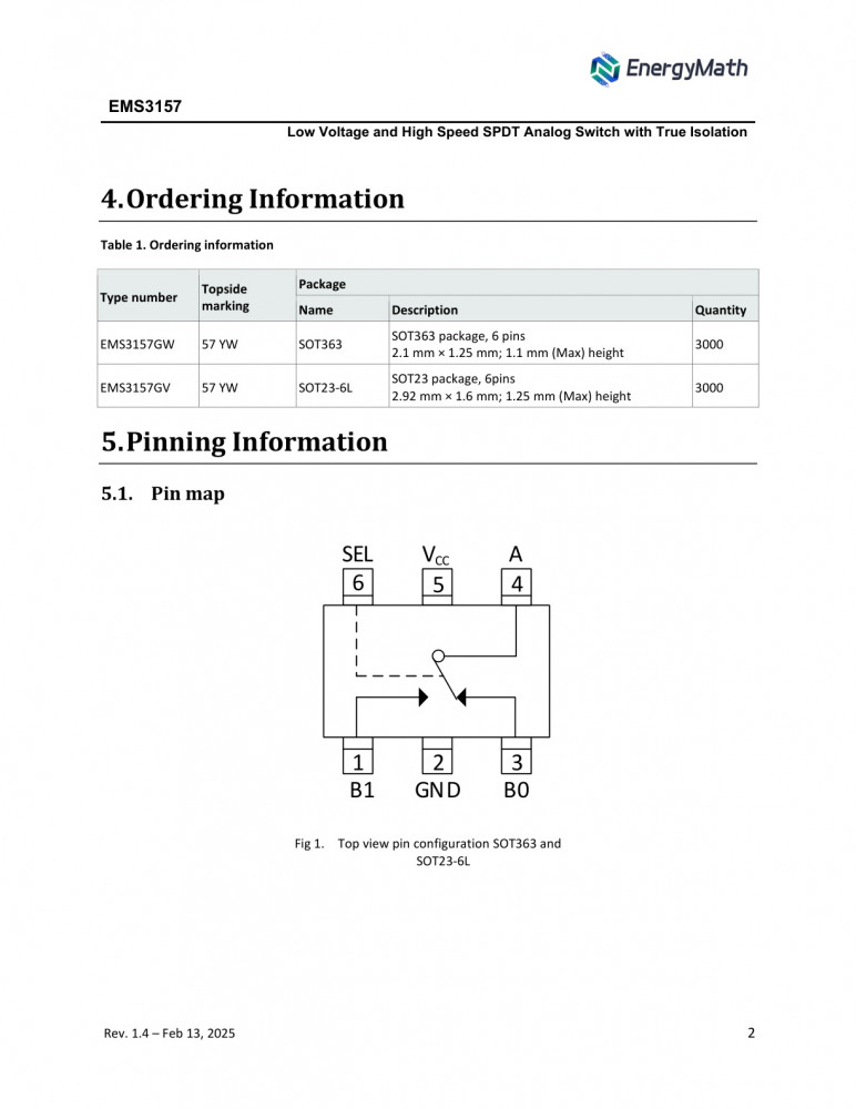 EMS3157 datasheet page 2