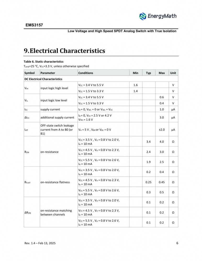 EMS3157 datasheet page 6