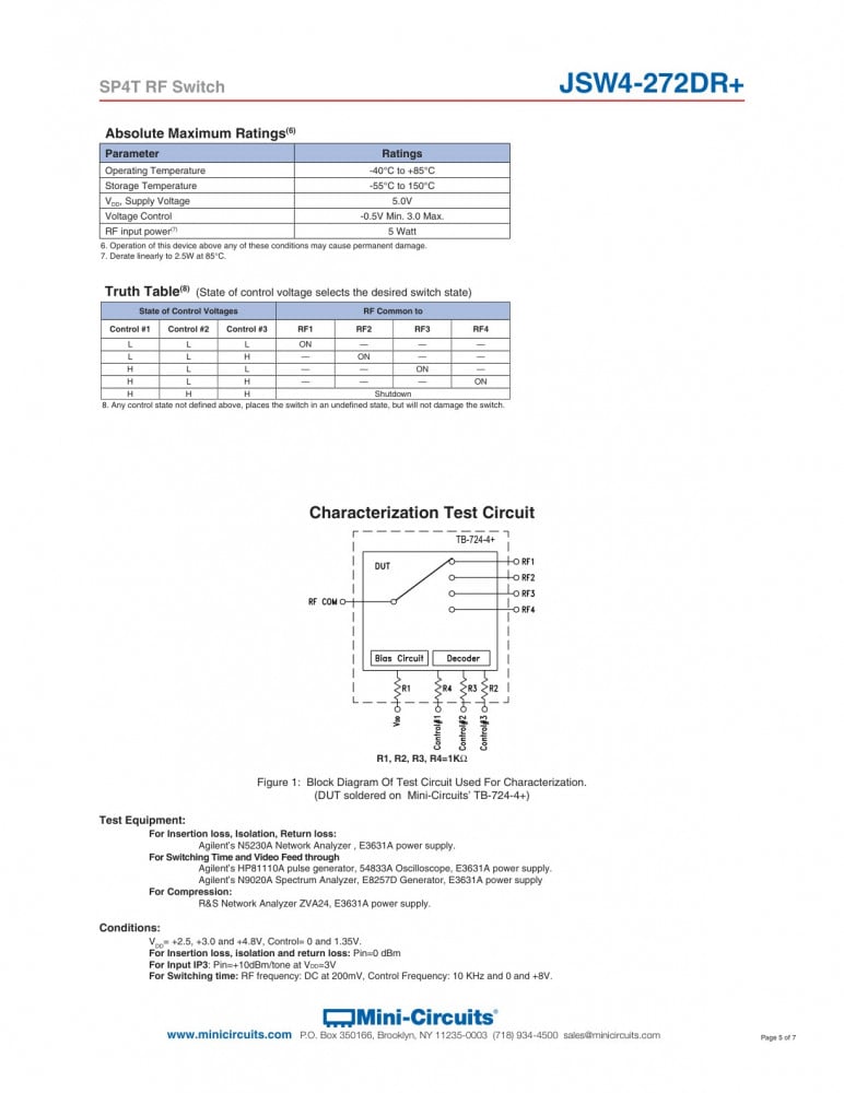 JSW4-272DR+ datasheet page 5