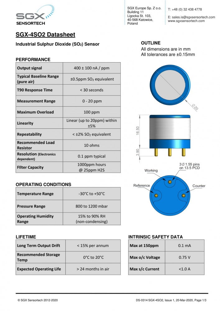 SGX-4SO2 datasheet page 1