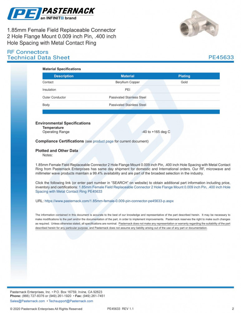 PE45633 datasheet page 2