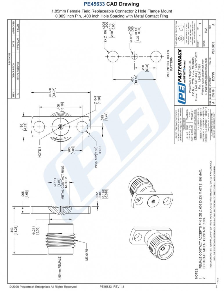 PE45633 datasheet page 3