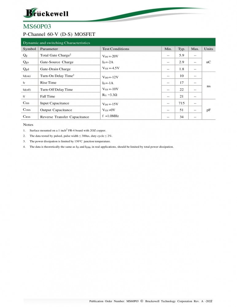 MS60P03 datasheet page 3