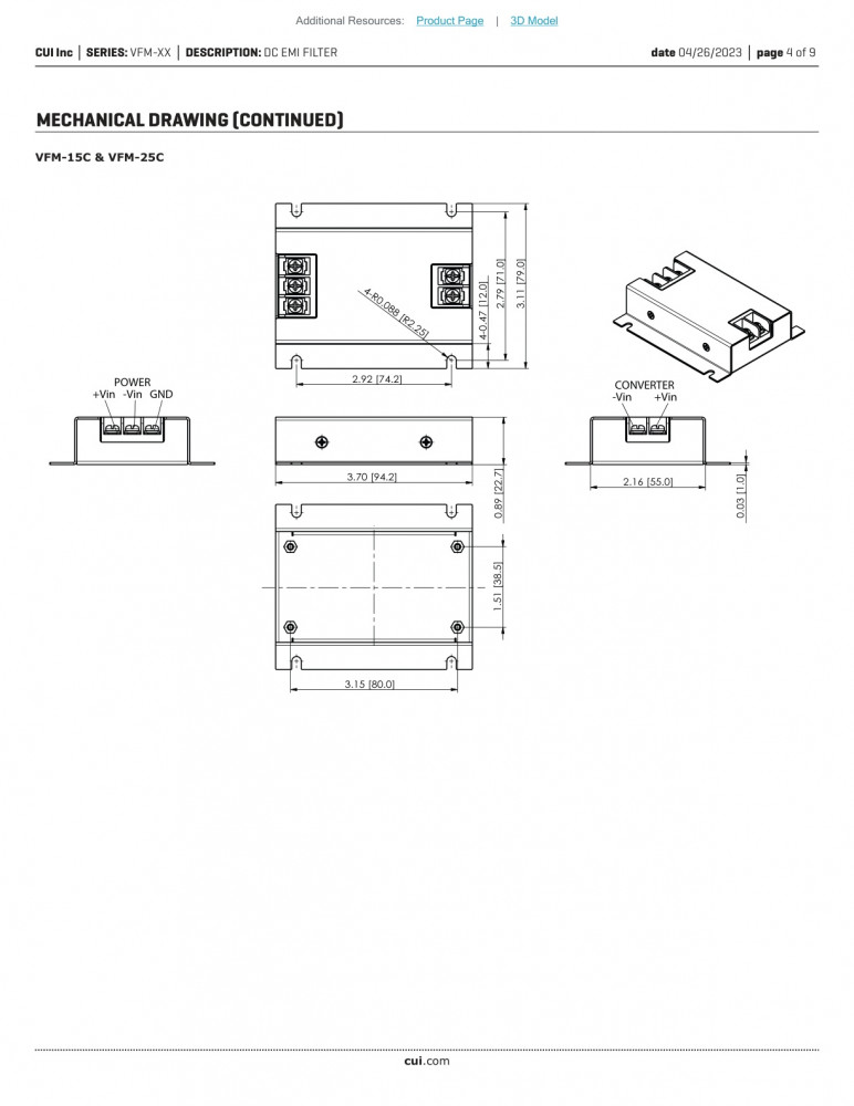 VFM-25C datasheet page 4