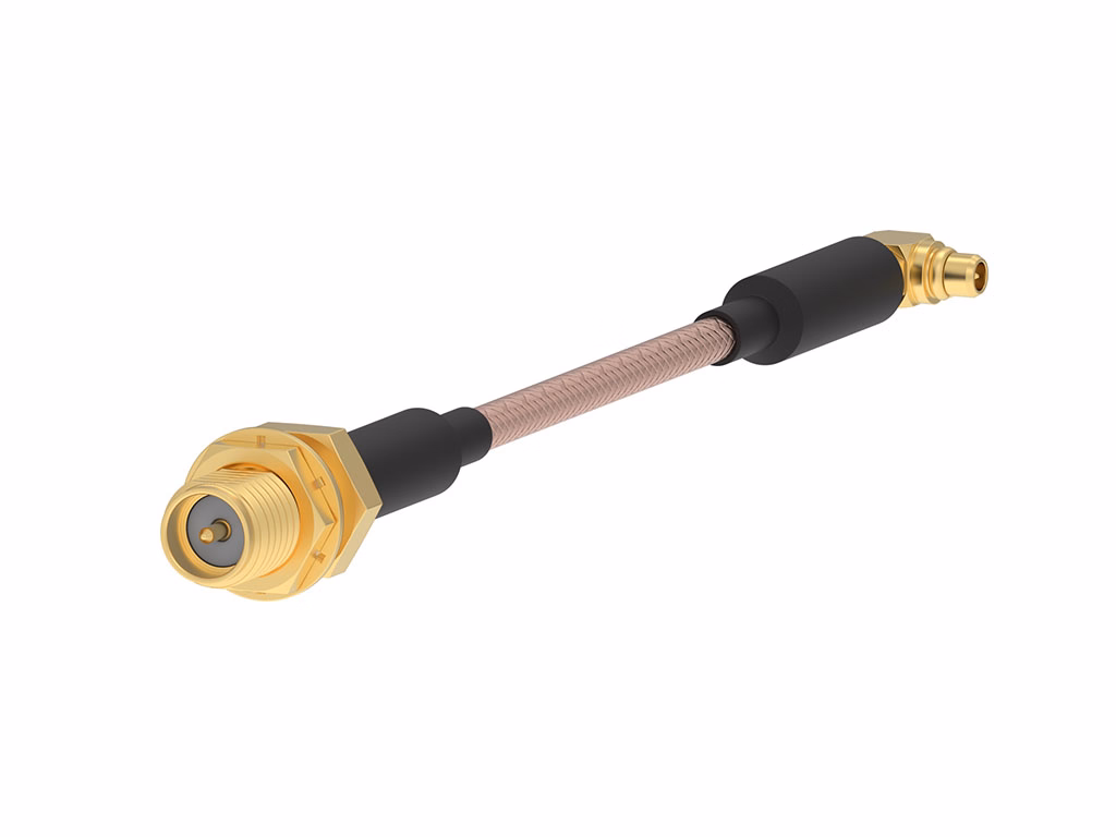 SMA Straight Bulkhead Jack to MMCX Straight Plug on RG-316 Cable, 203.20mm Length, 50 Ohms