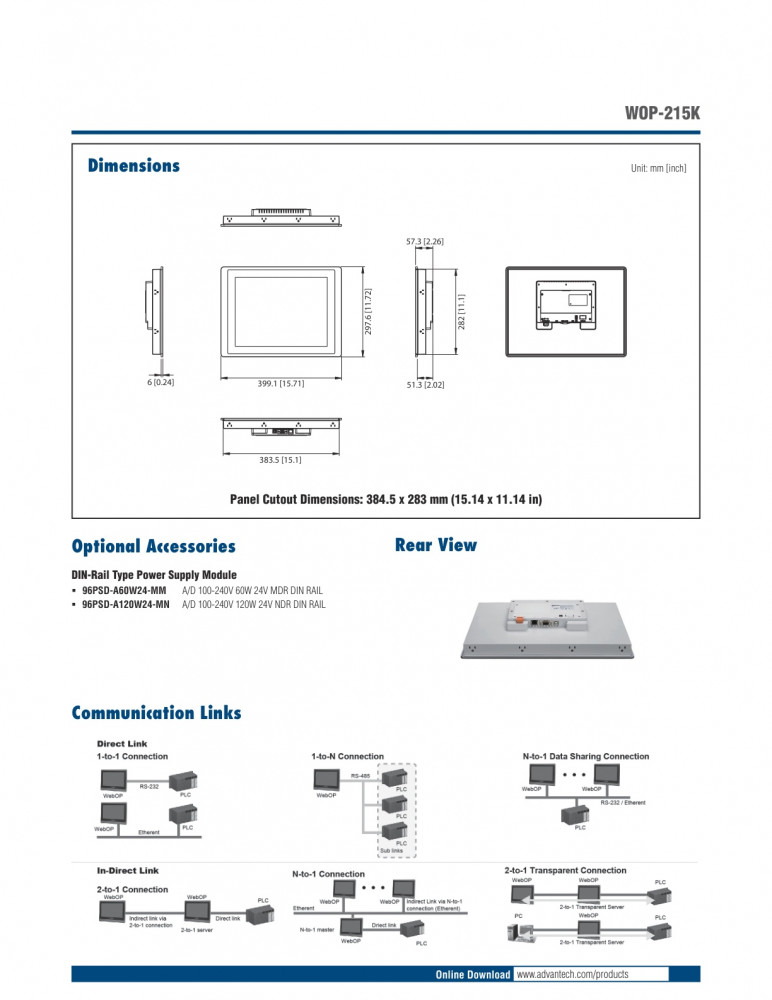 WOP-215K technical document, page 2