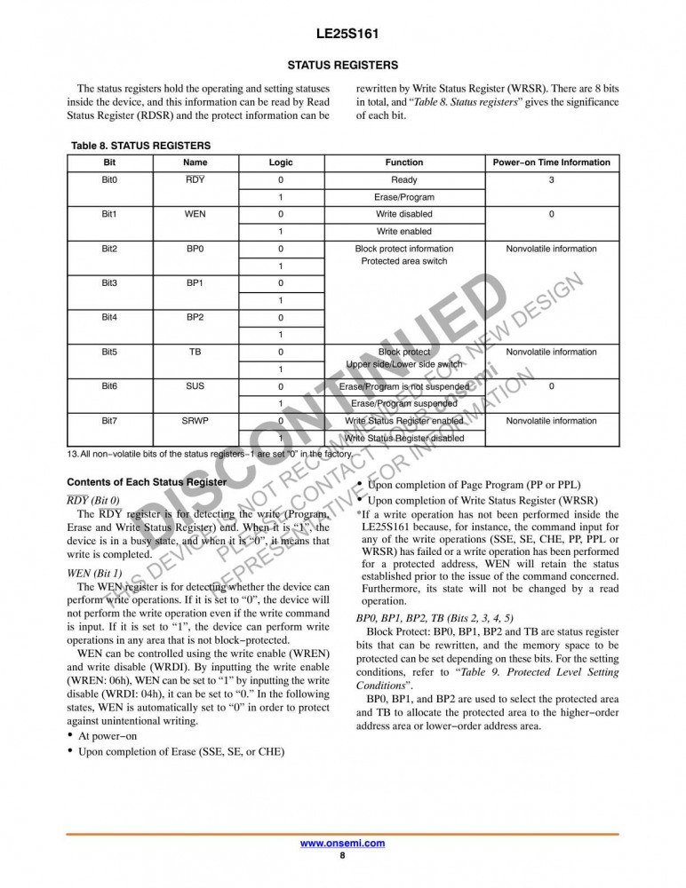 LE25S161 document page 8