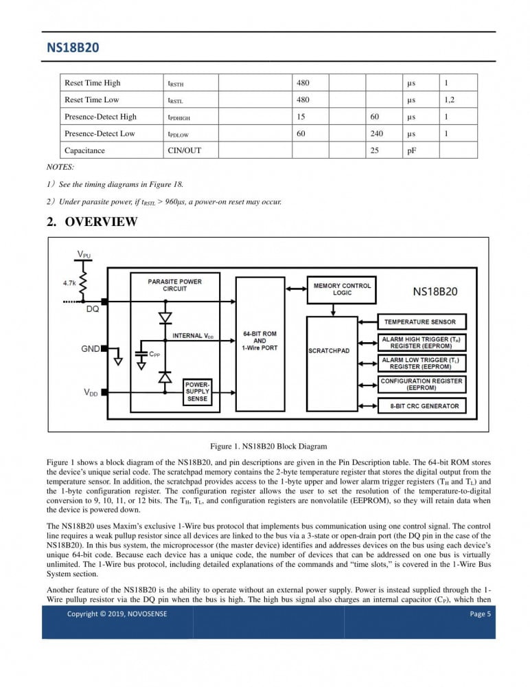NS18B20 datasheet page 5