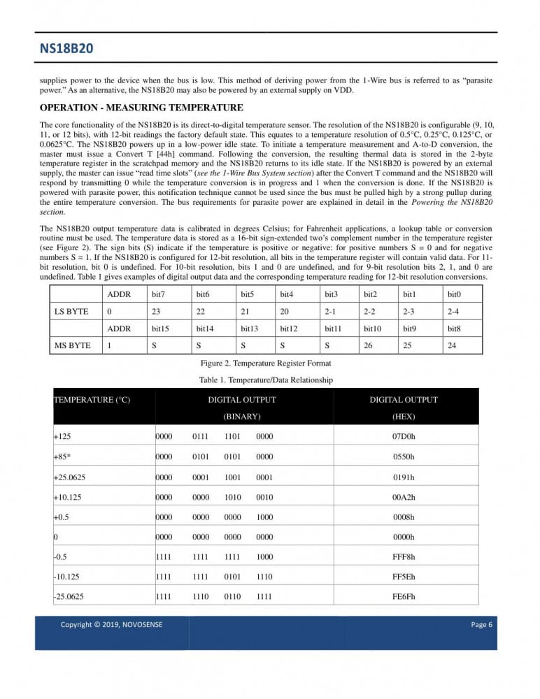 NS18B20 datasheet page 6