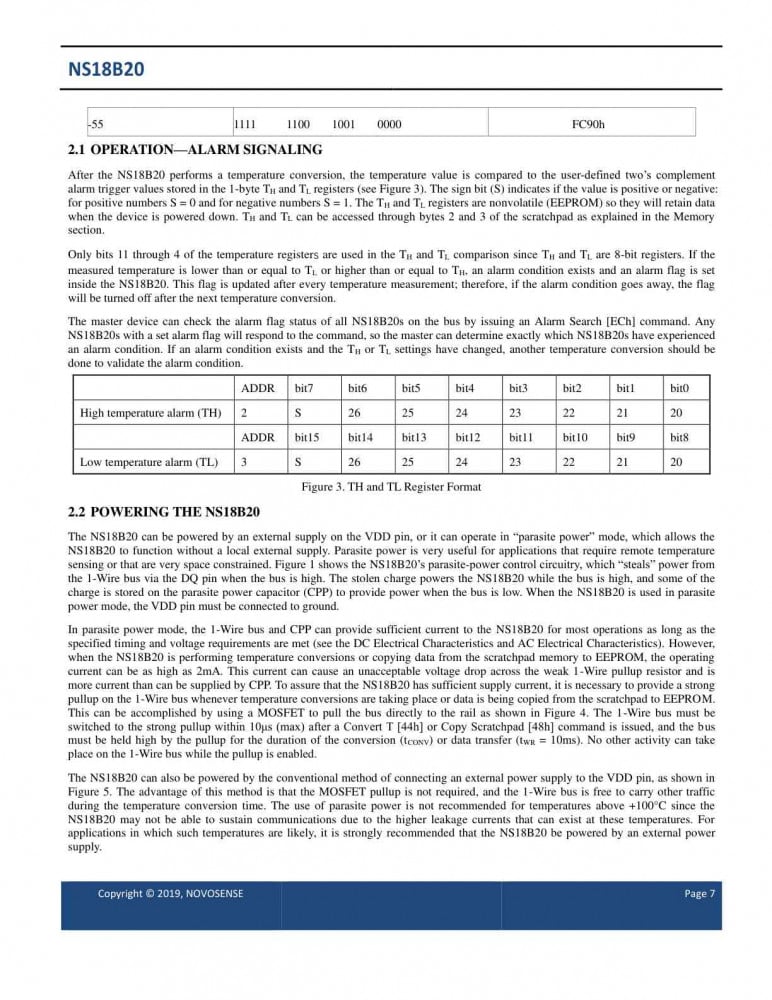 NS18B20 datasheet page 7