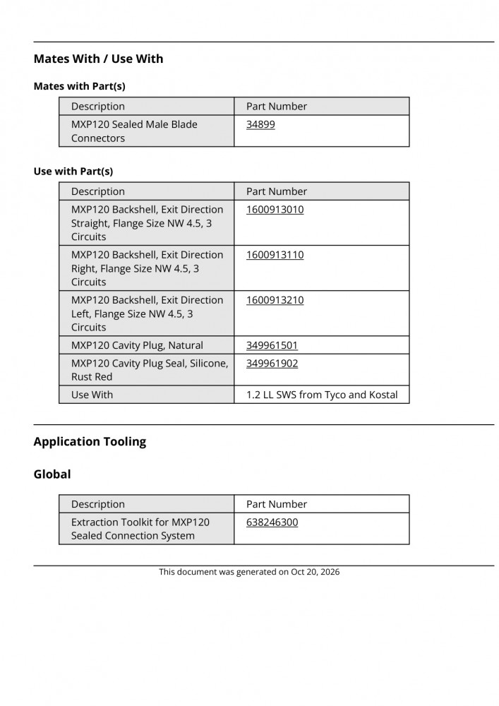 Product document page 3 for MOLEX 349003124