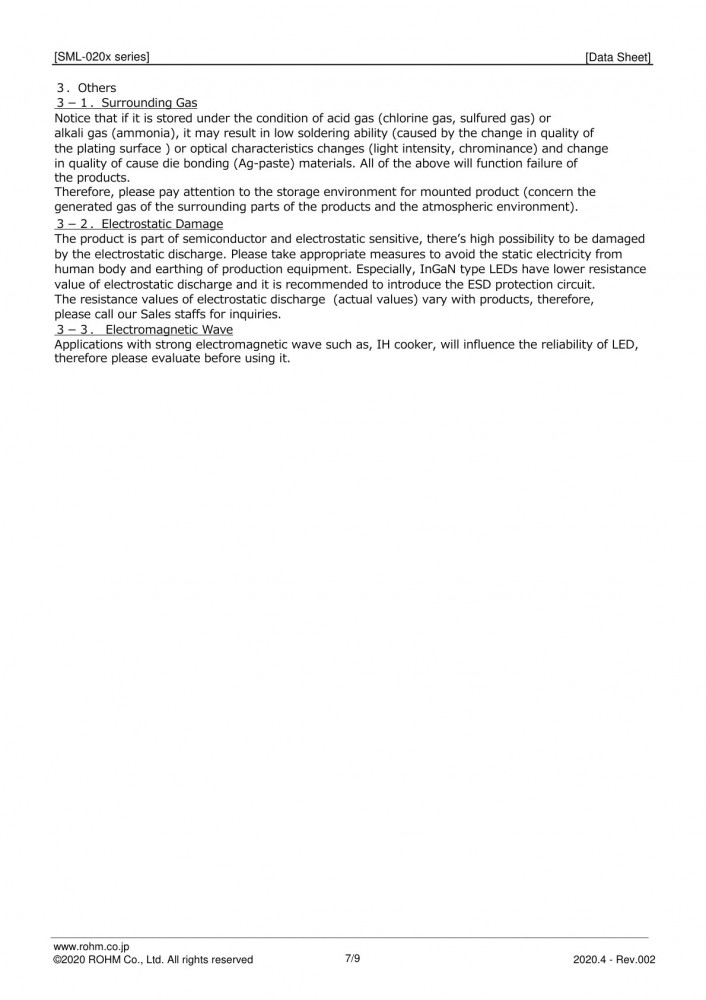 ROHM SML-020MVTT86 datasheet page 7