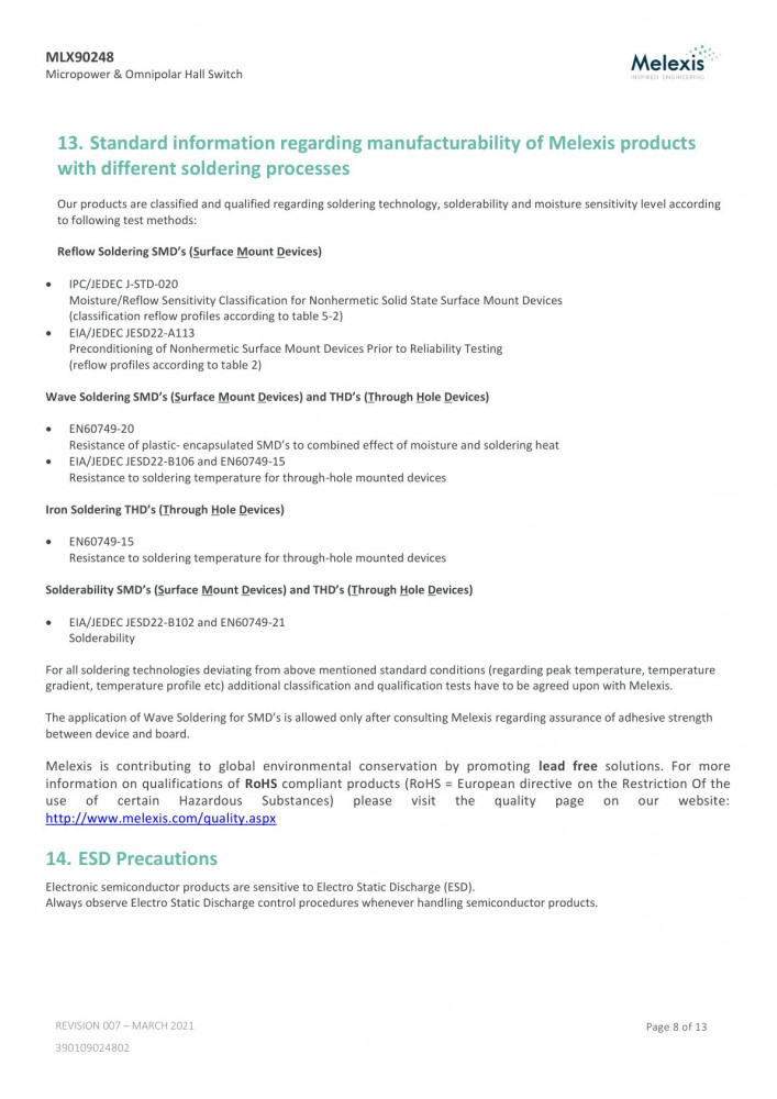 MLX90248 datasheet page 8