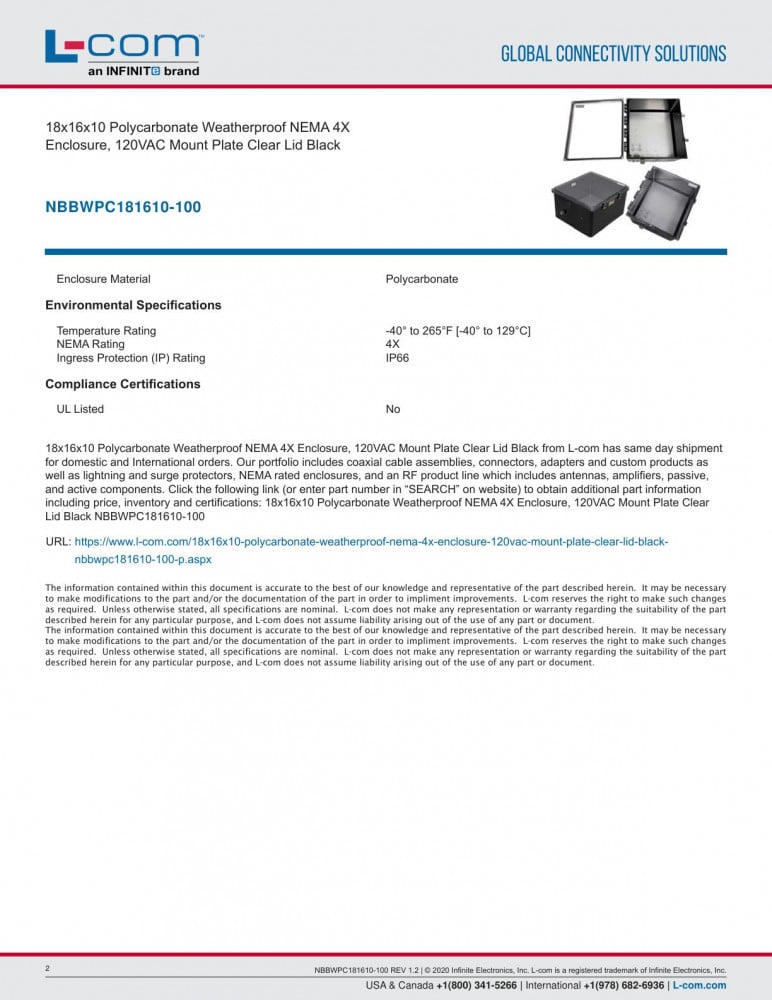NBBWPC181610-100 technical document page 2