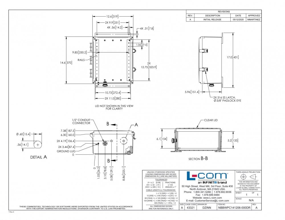 NBBWPC141206-000DR engineering drawing