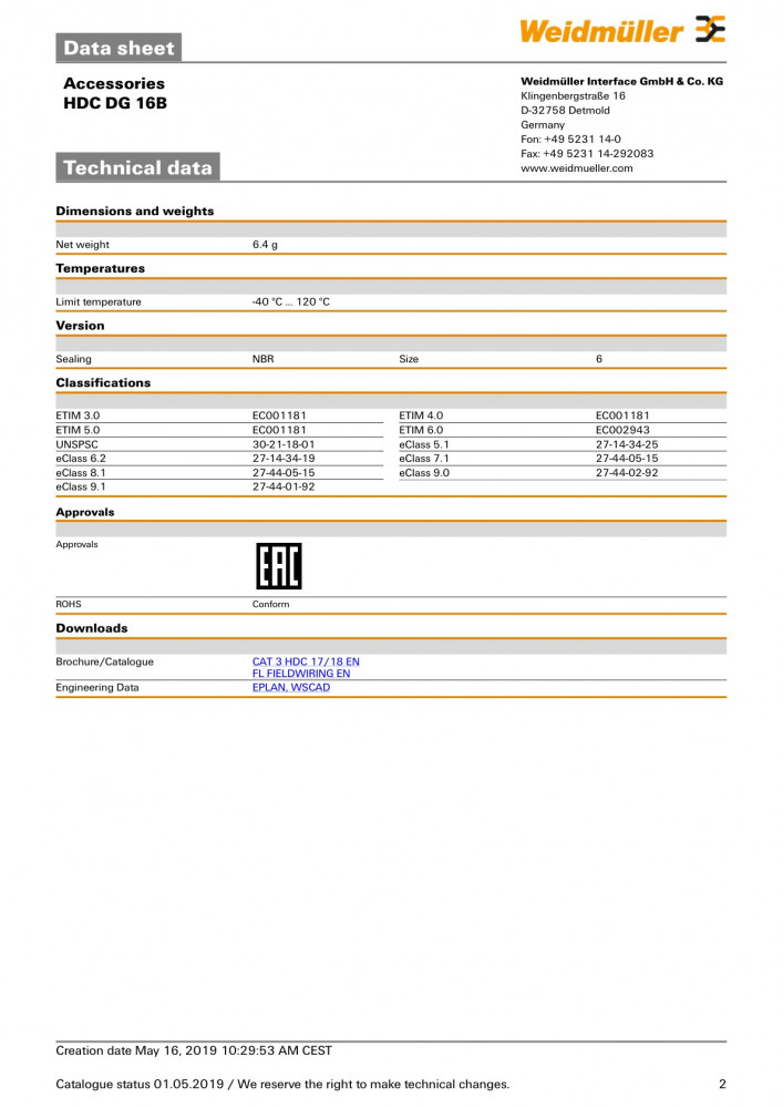 WEIDMULLER 1044630000 technical document page 2