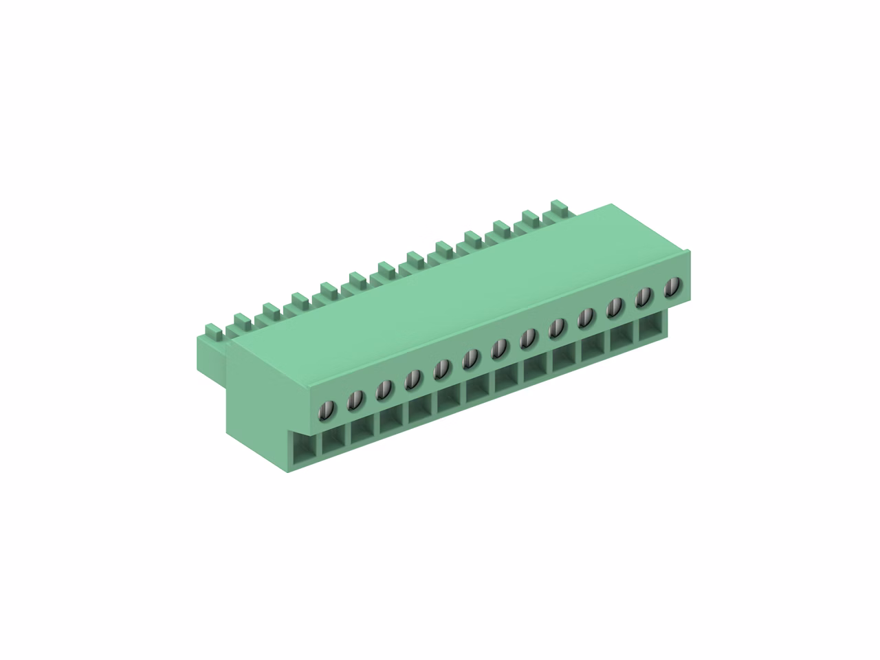3.81mm Pitch Eurostyle Horizontal Plug, In-Line with Retention Screws, 13 Circuits