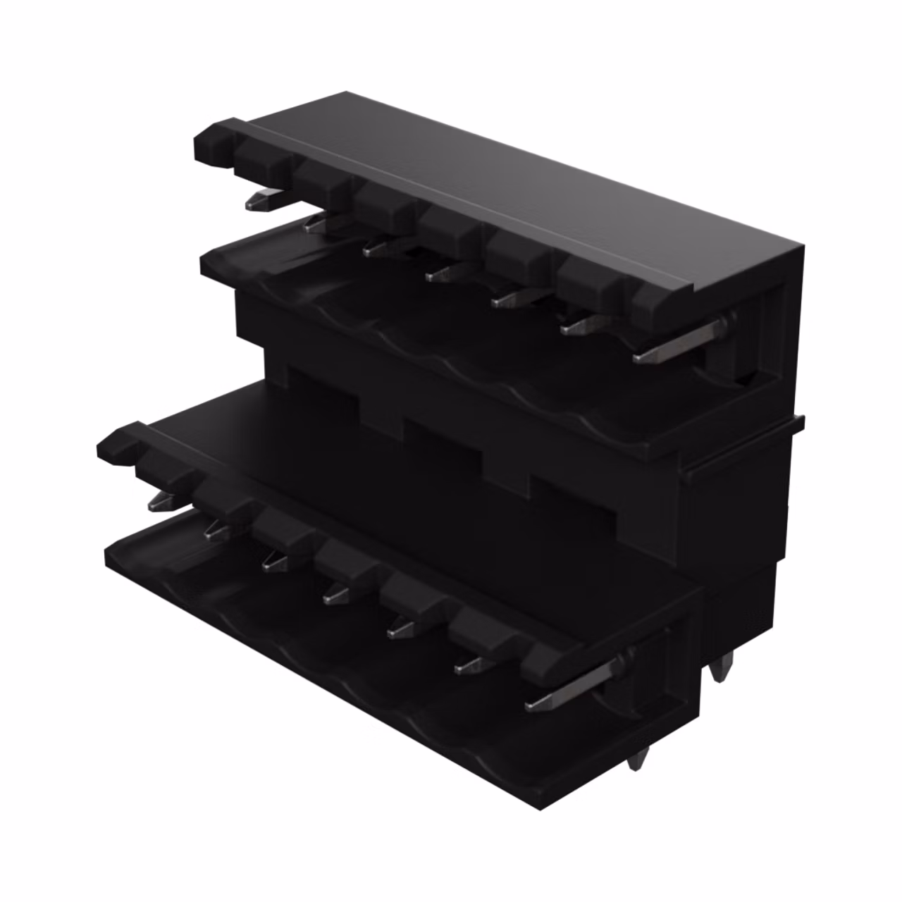 5.00mm Pitch Eurostyle Horizontal Dual Level PCB Header, Open Ends, 14 Circuits for sale