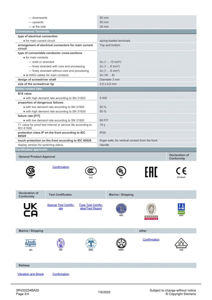 3RV20234BA20 technical document page 3