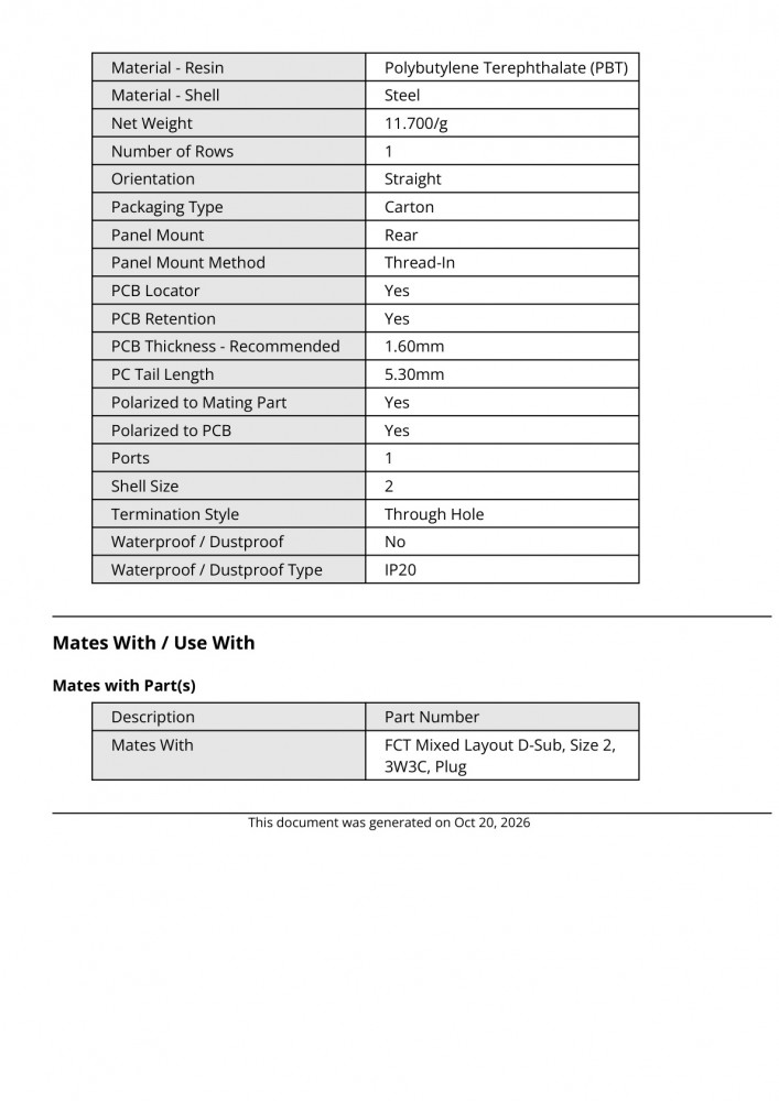 MOLEX 1731070807 technical drawing preview, page 3