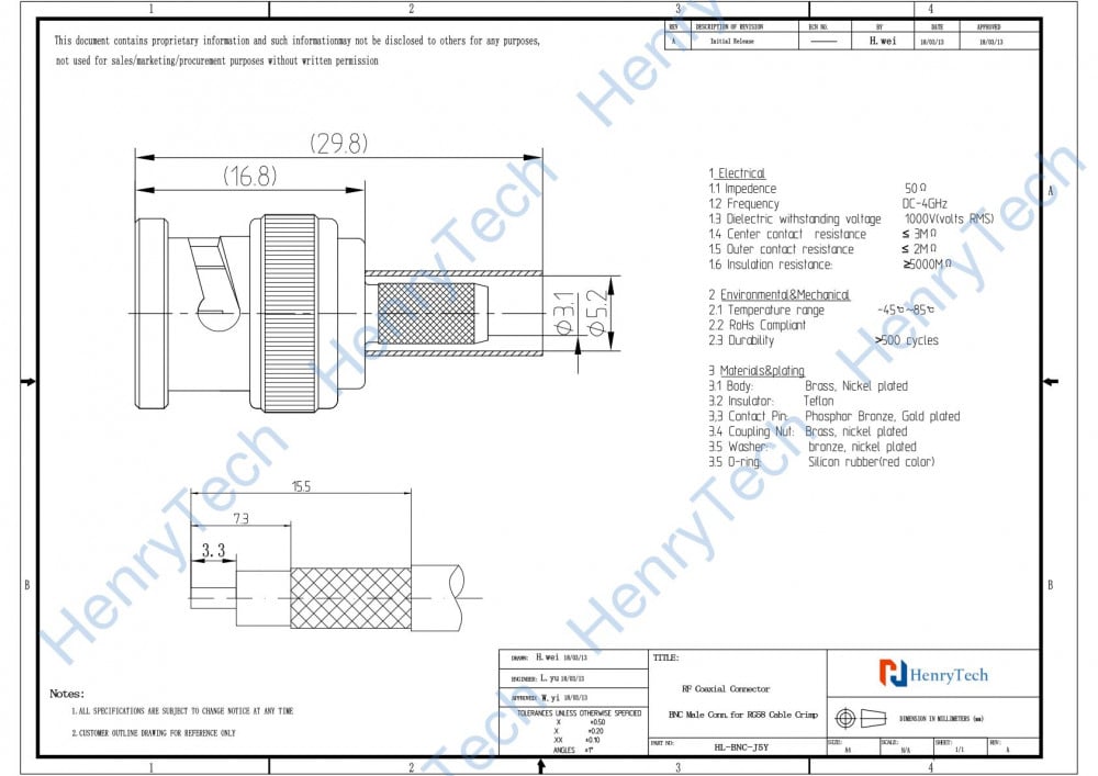 HL-BNC-J5Y technical document page