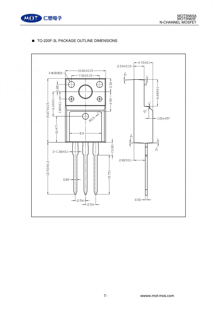 MOT5N65A datasheet page 7