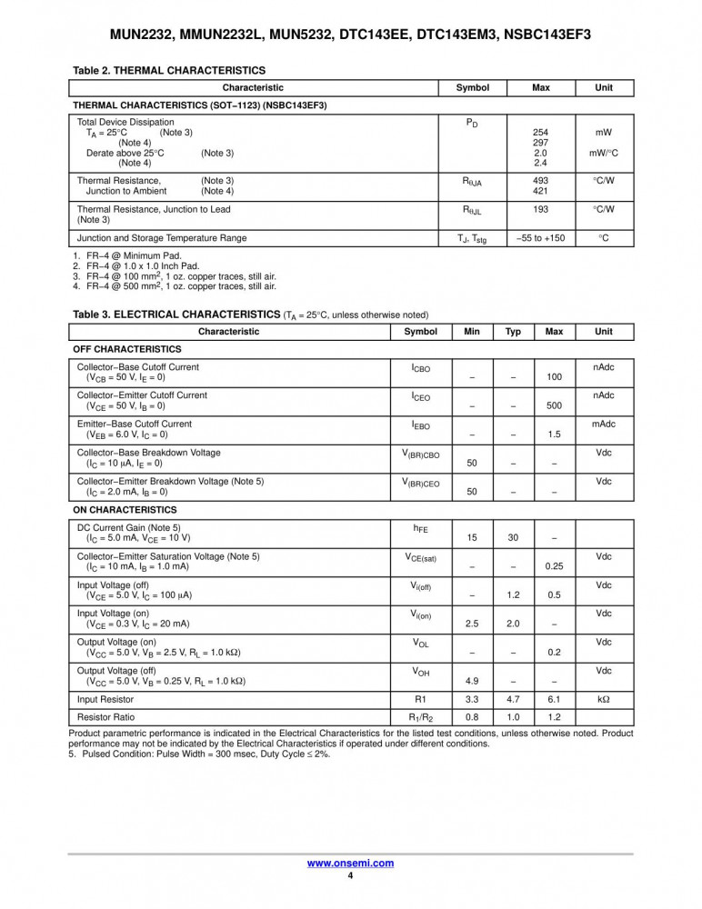 DTC143EM3T5G datasheet page 4