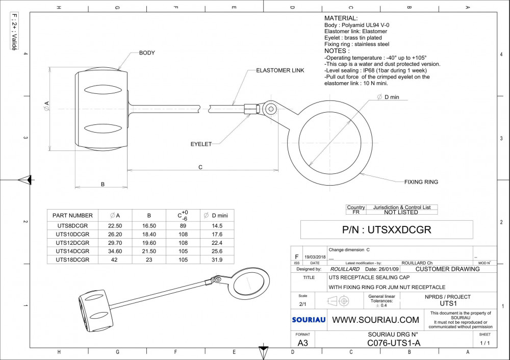 UTS12DCGR technical document preview
