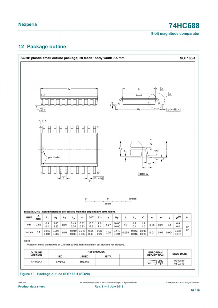 74HC688PW datasheet page 10