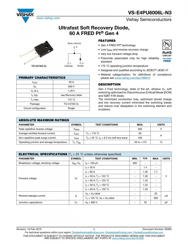 VS-E4PU6006L-N3 technical document page 1