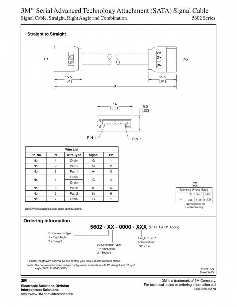 3M 5602 Series TS-2111-D technical drawing page 3