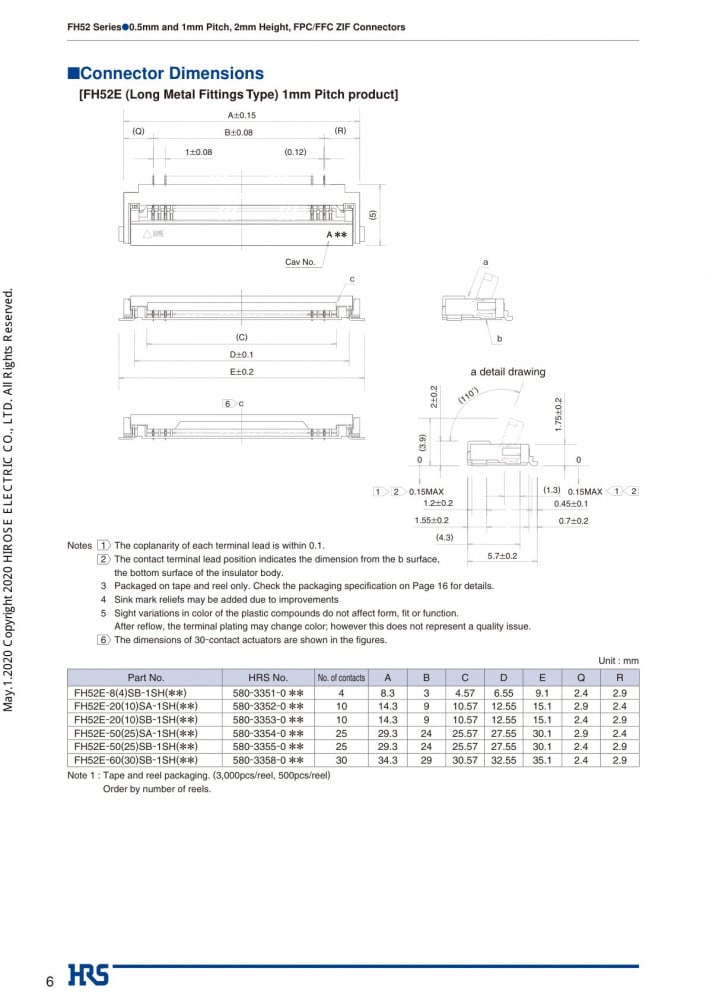 HRS FH52 datasheet page 6