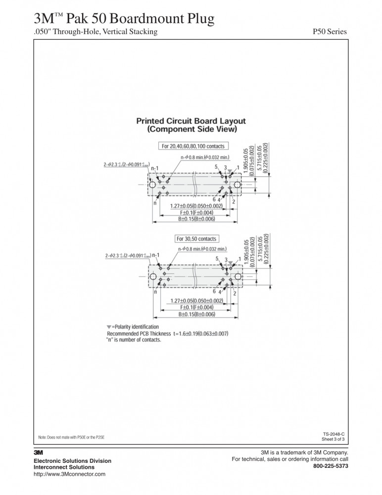 3M P50-050P-S24-EA technical document page 3