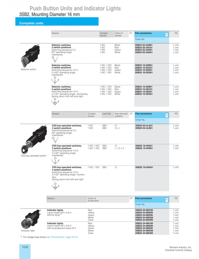 SIEMENS Class 52 catalog page 8