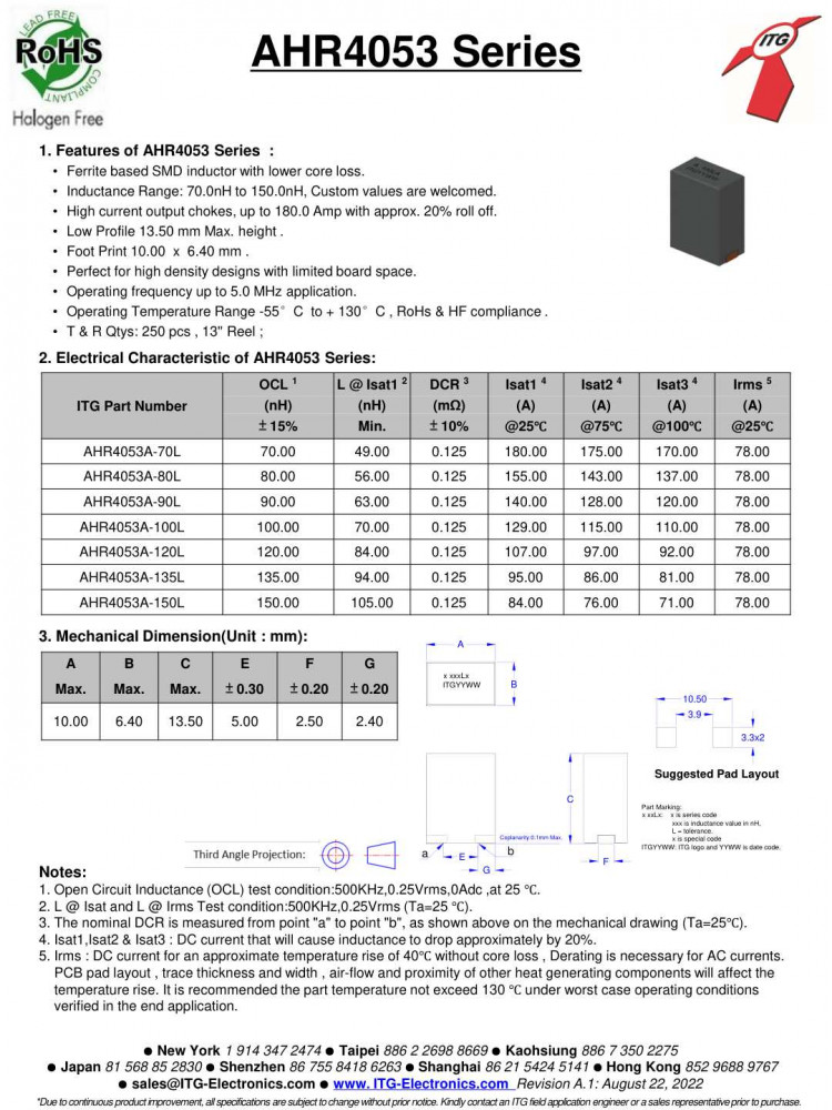 AHR4053 technical document page 1