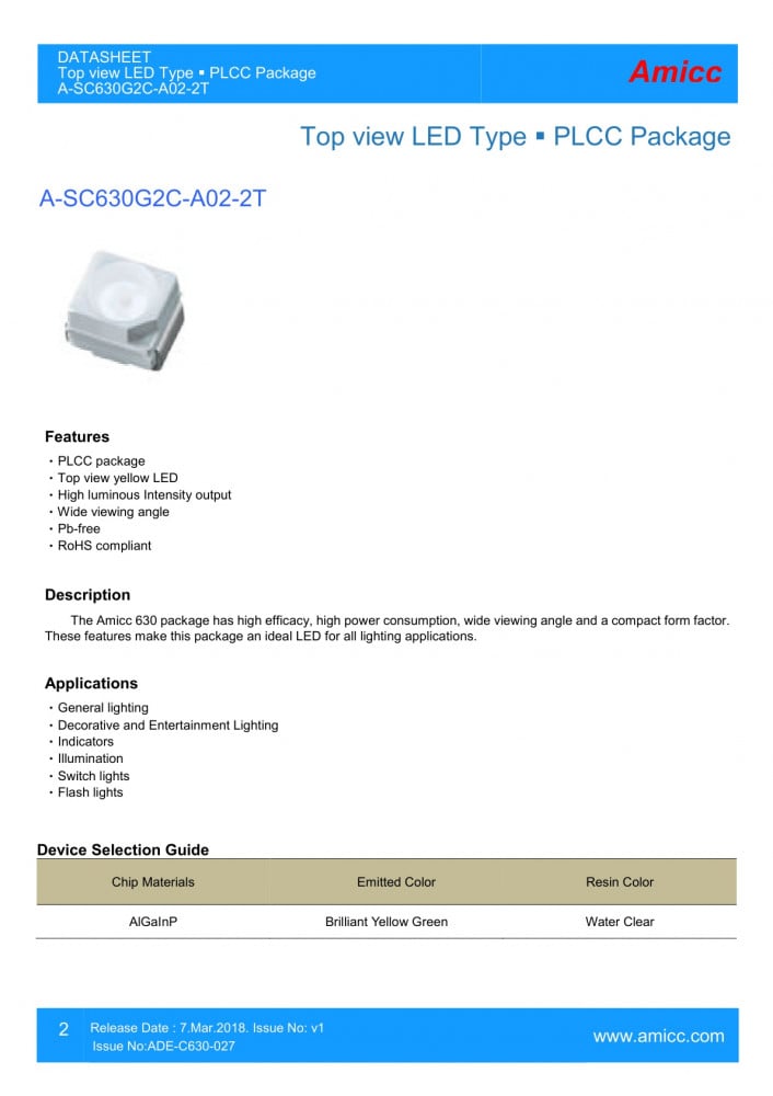 A-SC630G2C-A02-2T datasheet page 2
