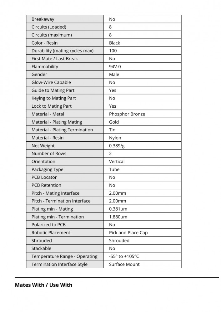 MOLEX 878320826 technical document preview, page 3