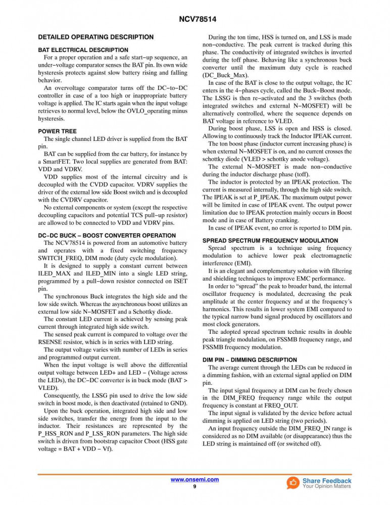 NCV78514 technical document page 9