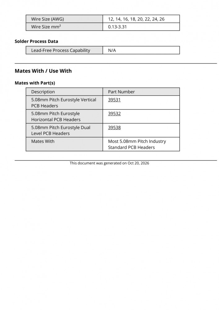 MOLEX 395300014 technical document image, page 3