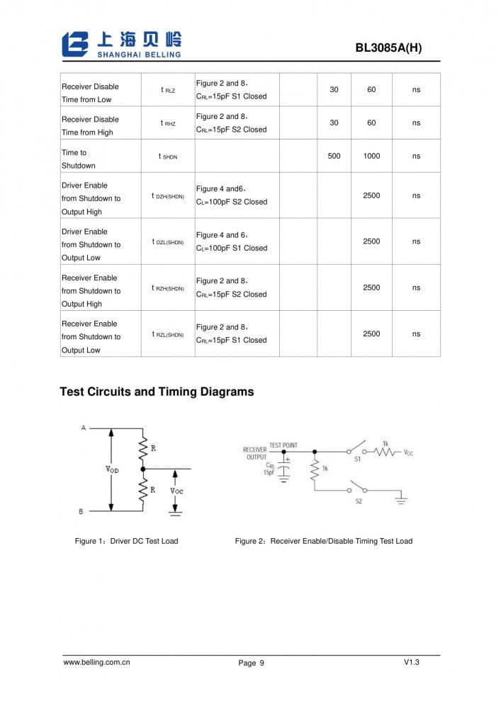 BL3085A(H) datasheet page 9