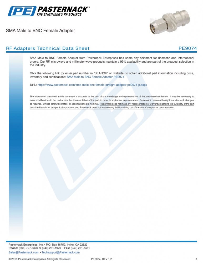 PE9074 technical document page 3