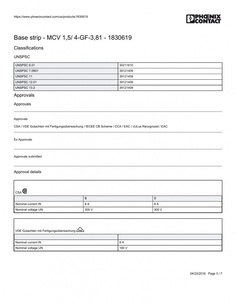 Phoenix Contact 1830619 product documentation page 3