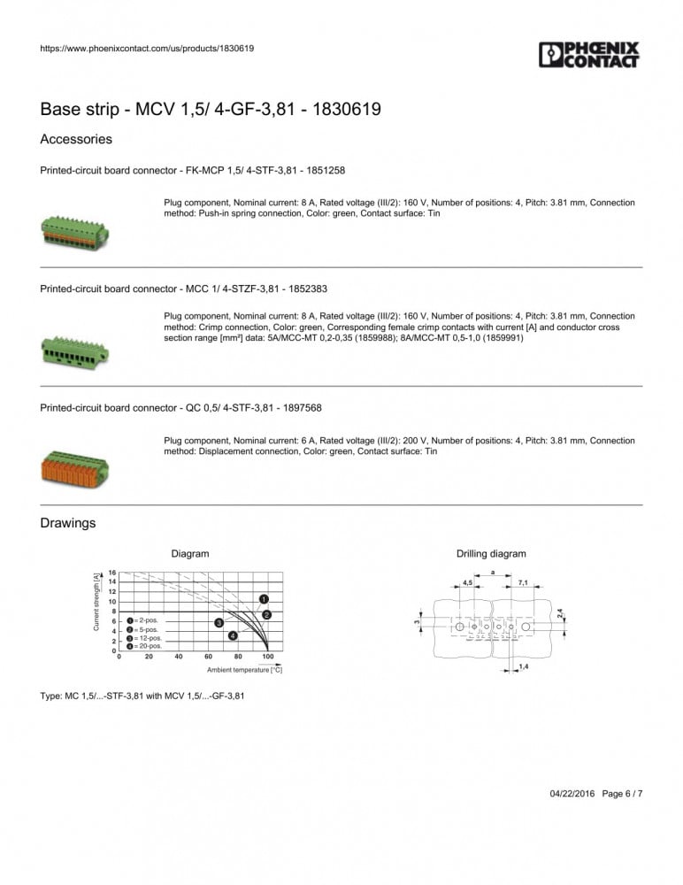 Phoenix Contact 1830619 product documentation page 6