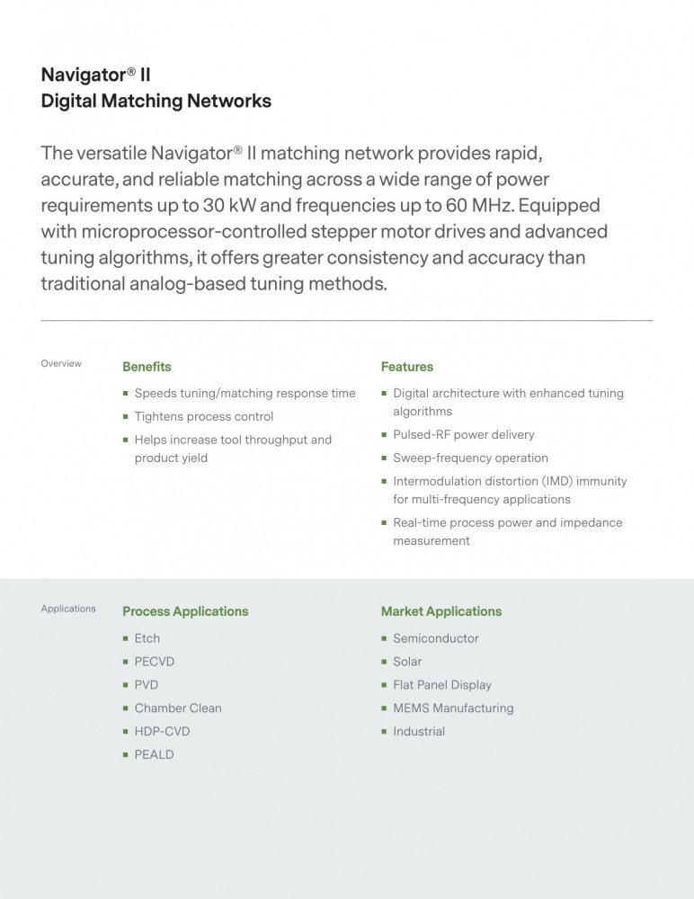 Navigator II product document, page 3